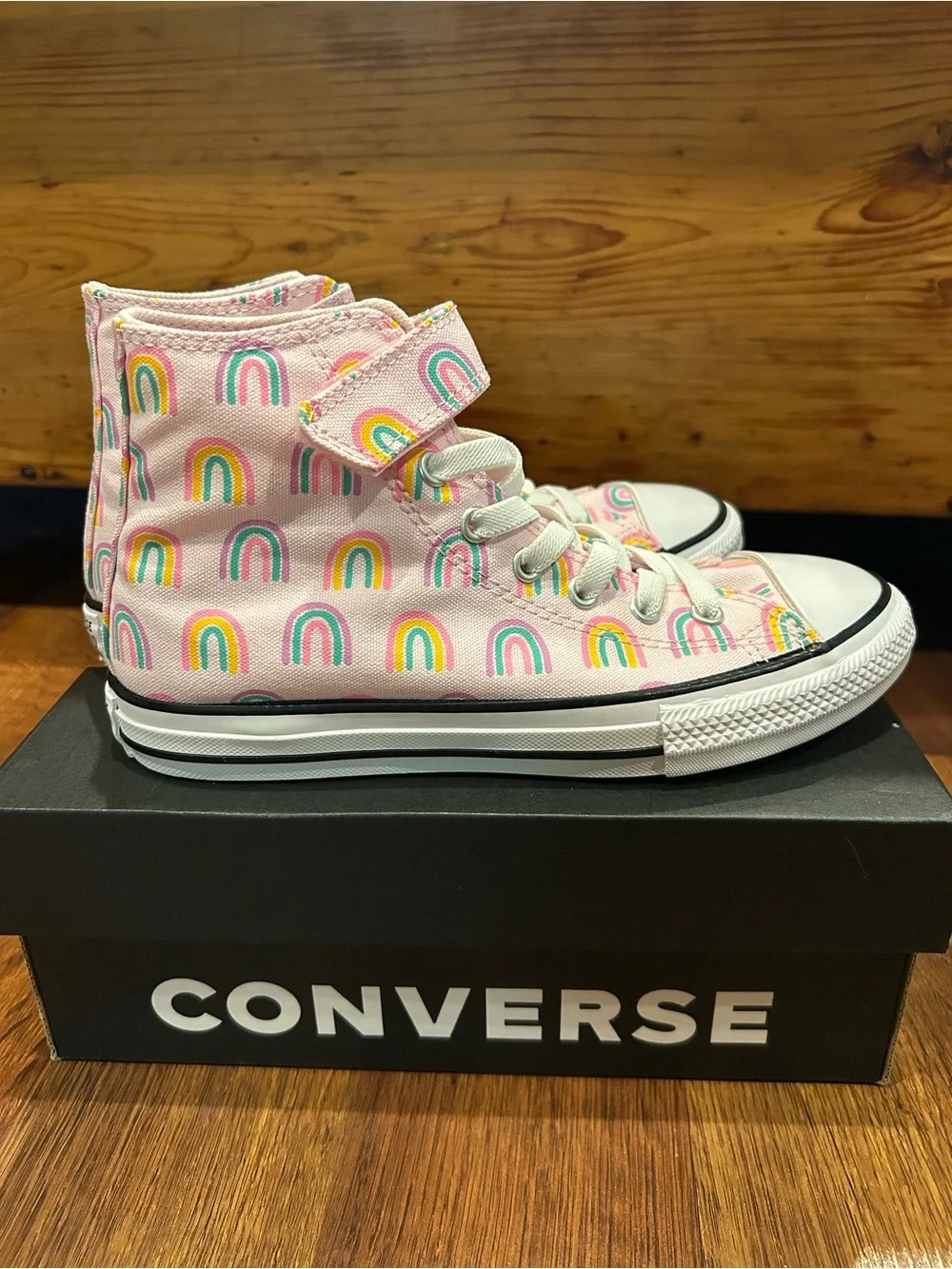 Converse | Shoes | New Chuck Taylor All Star Easyon Rainbows Pink Kids ...